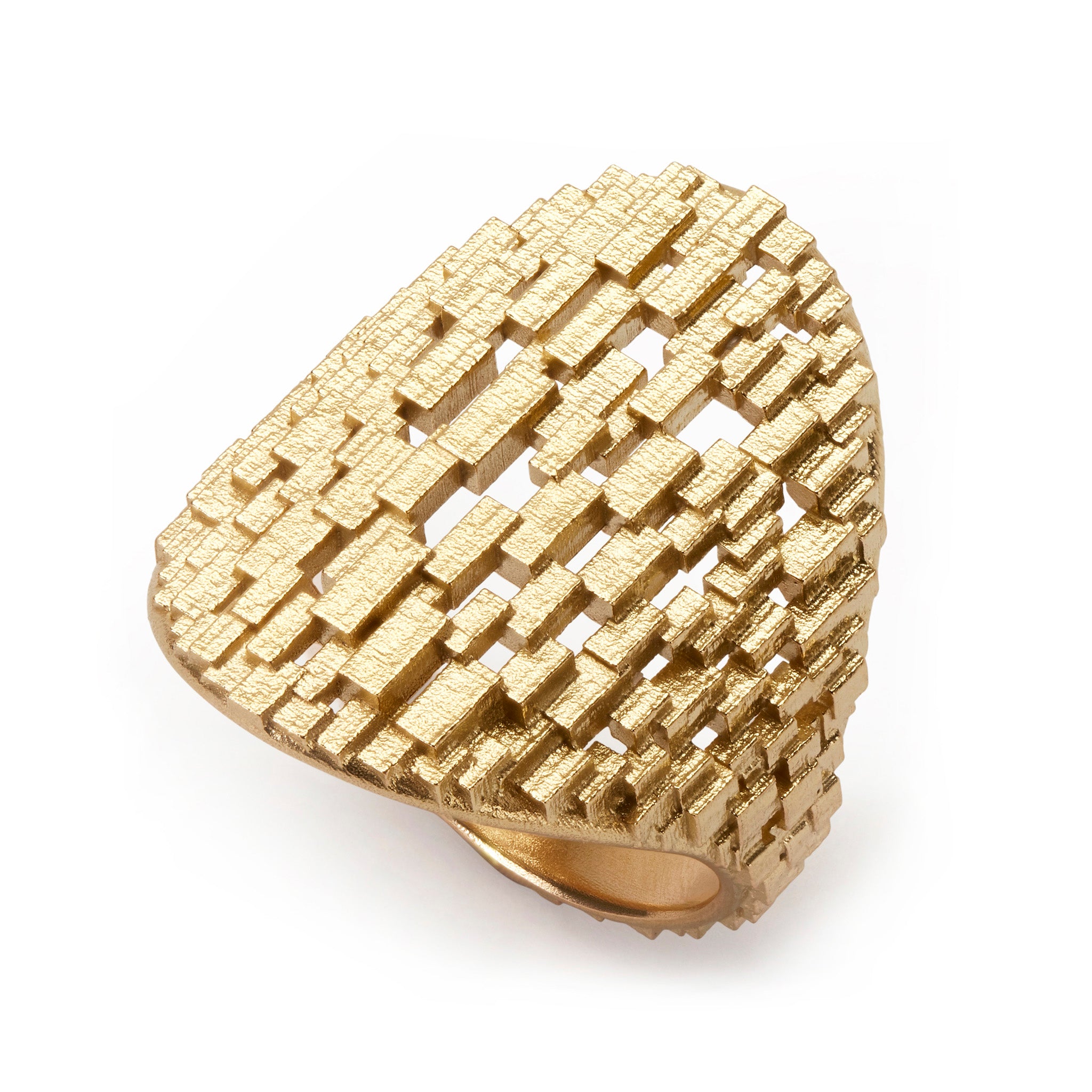 Large Cuboid Shield Ring – Jo Hayes Ward