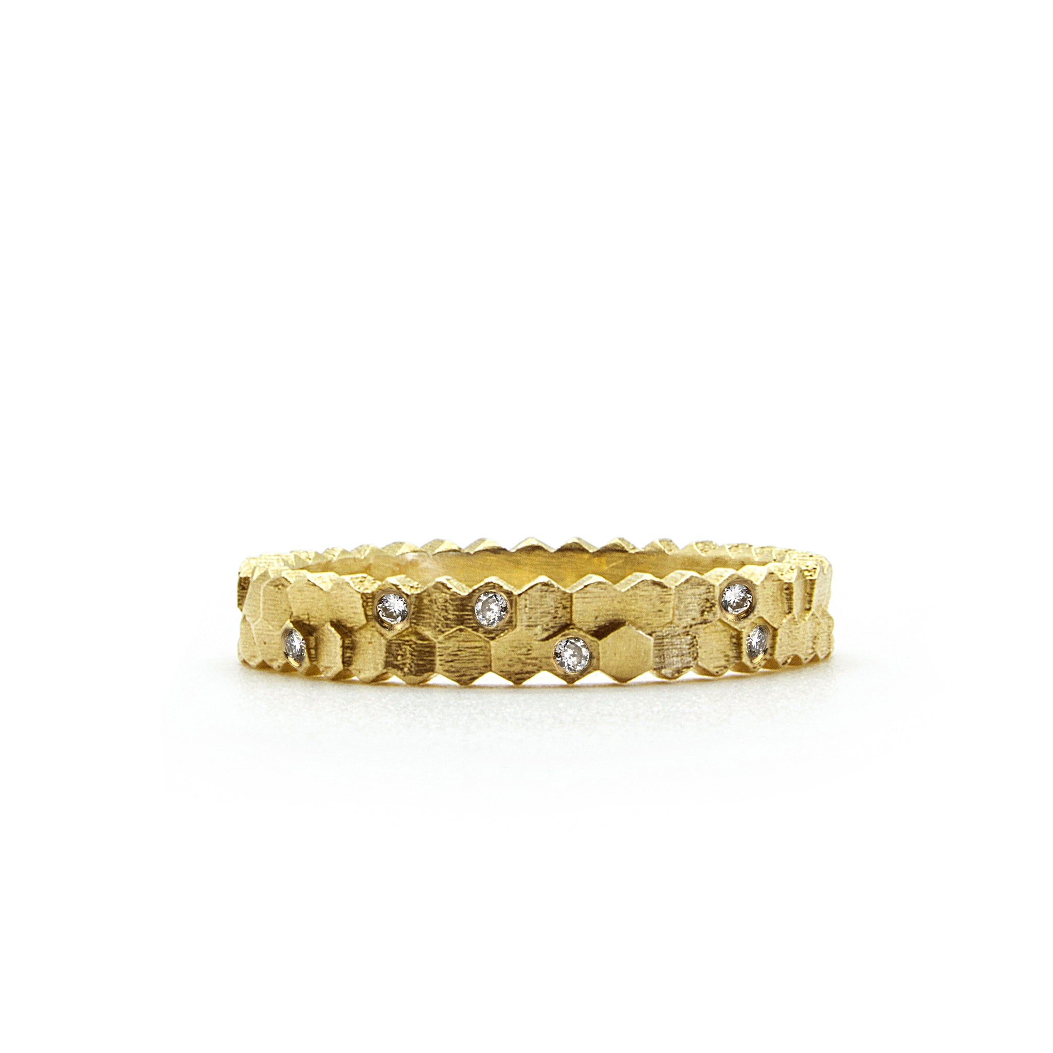 Double Hex Ring with 18 diamonds – Jo Hayes Ward
